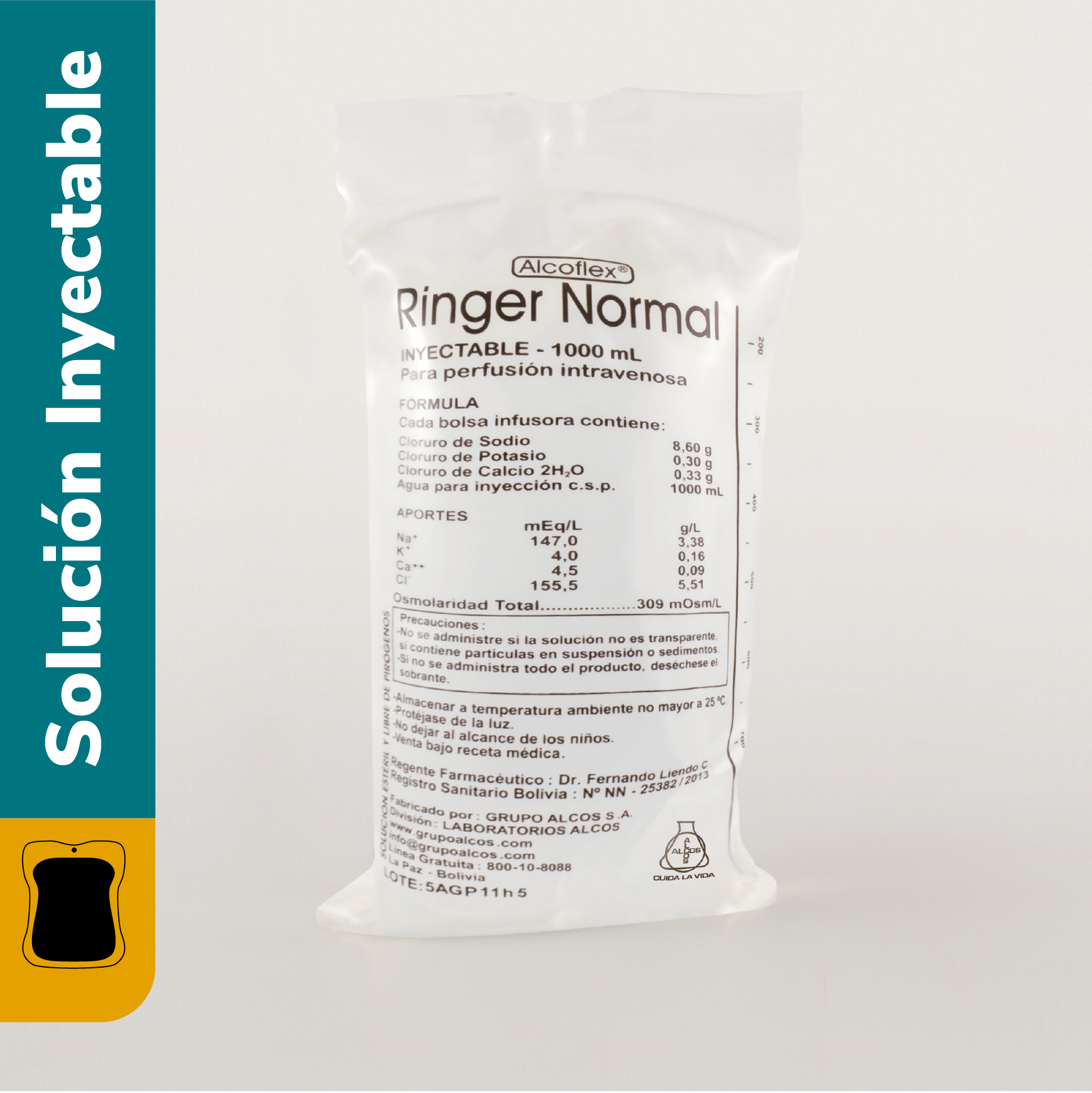 Grupo Alcos S.A. | Grupo Alcos S.A. | SUERO RINGER NORMAL 1000 ML.