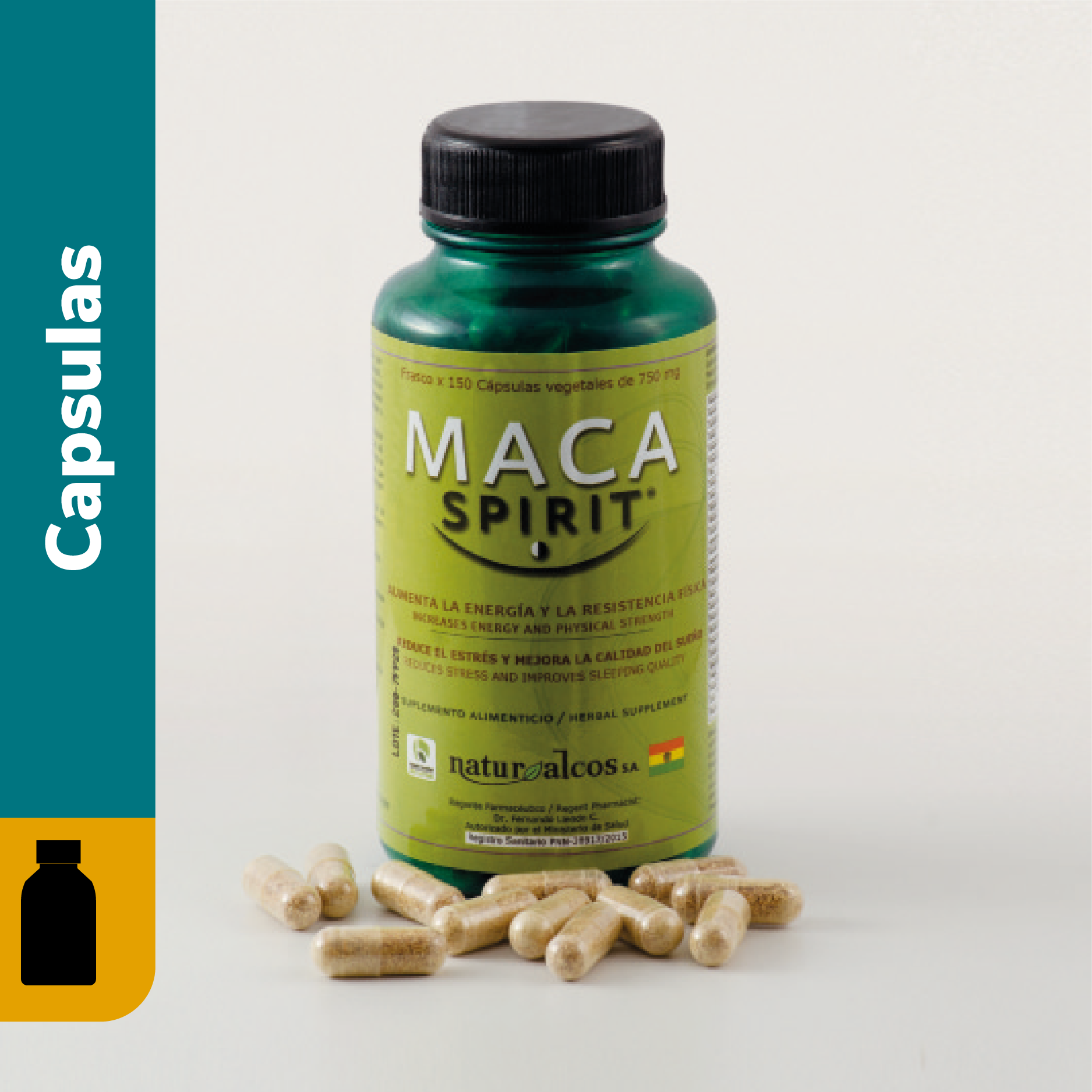 Naturalcos S.A. | MACA SPIRIT FCO.150 CAPSULAS